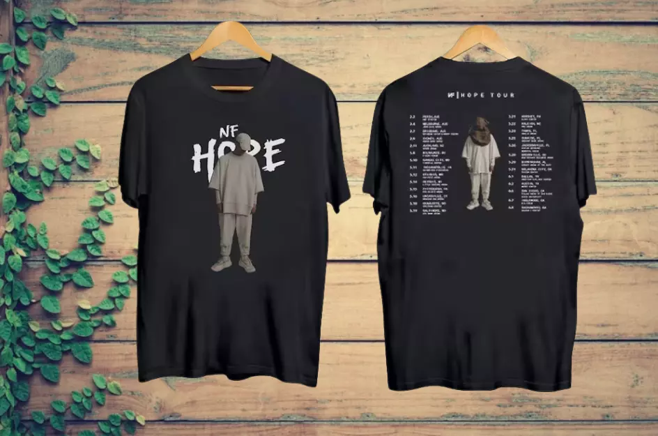 Nf Shirt Hope Tour 2024 Fan Rapper Concert Album Merch Gift Tee Black ...