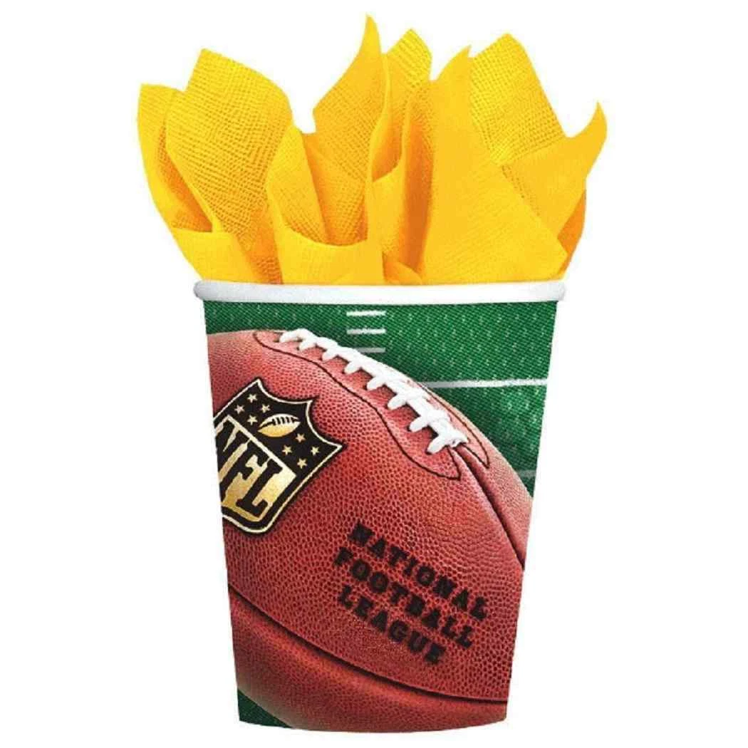 Nfl Drive Pro Football Sports Banquet Birthday Party 12 Oz. Paper Cups ...