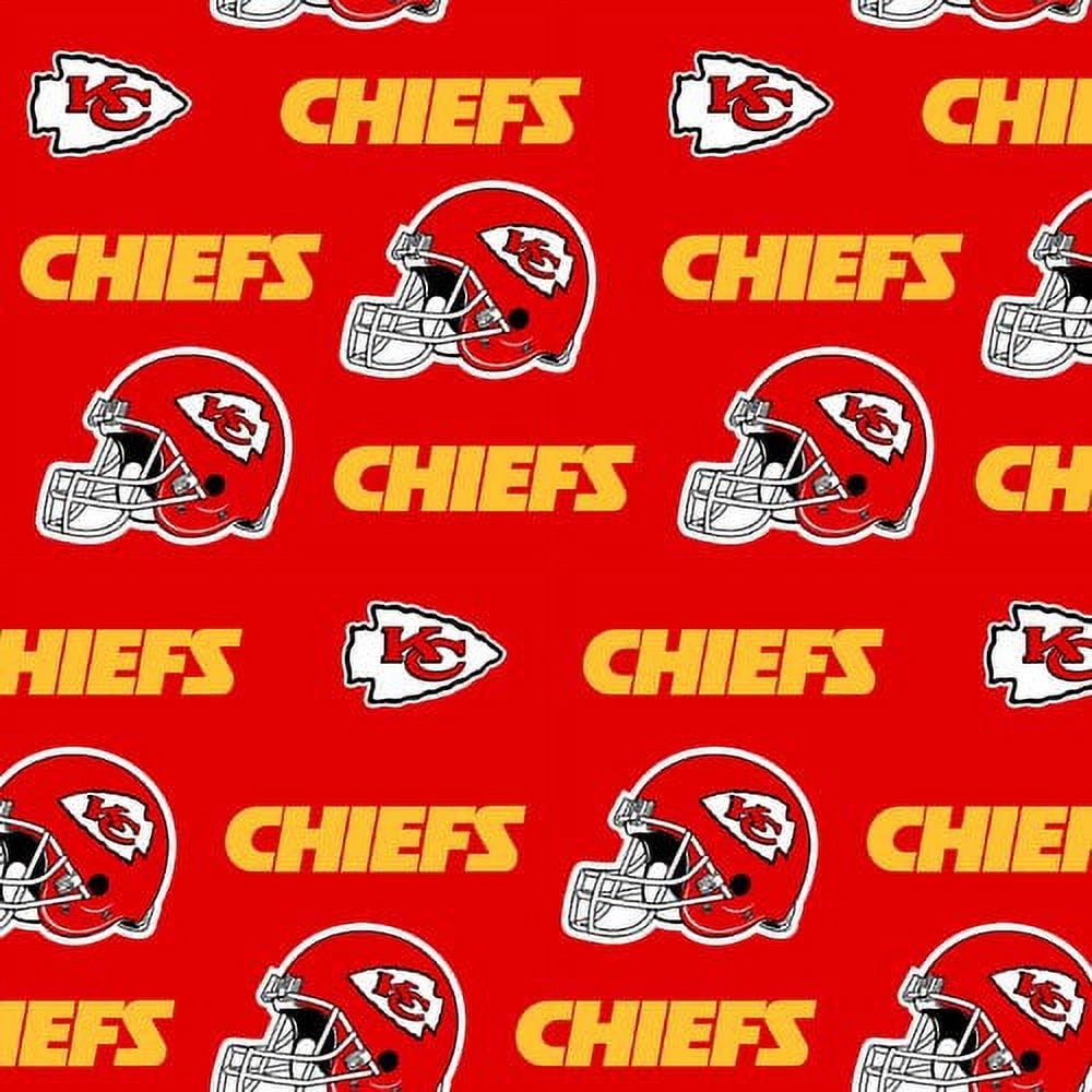 Nfl Kansas City Chiefs 58" 100% Cotton Sports Logo Craft Fabric By The ...