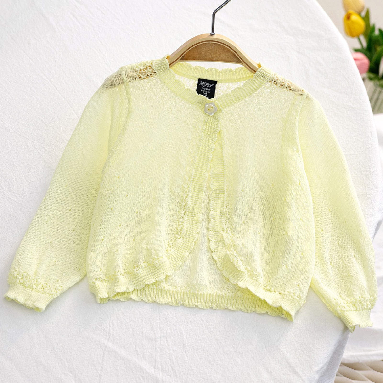 Nfurl Girls Open Front Cotton Bolero Shrug Cardigan Sweaters Kids ...
