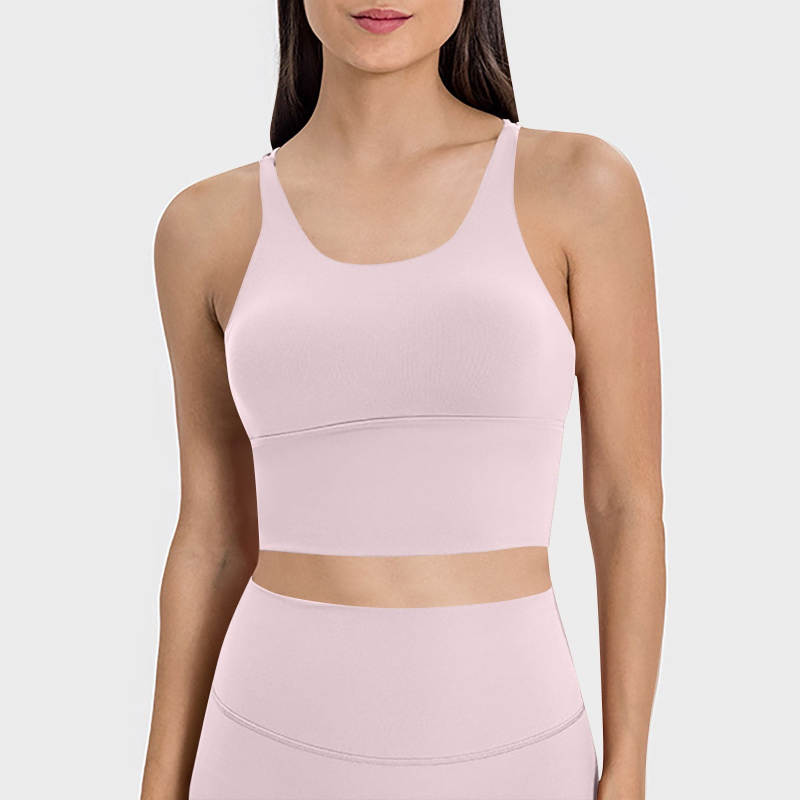 Nfurl Womens Longline Sports Bra Strappy Criss Cross Back Bras for ...