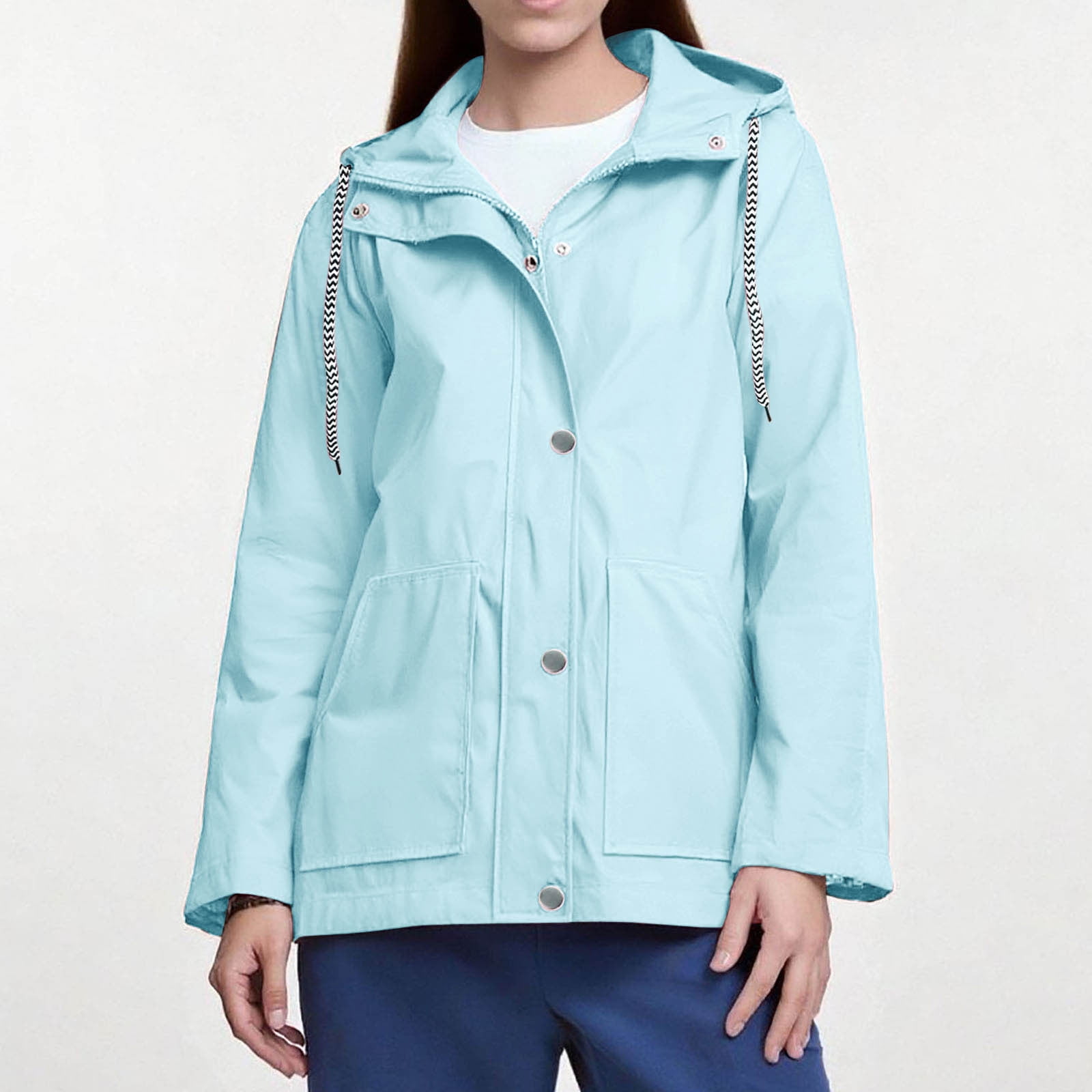 Nfurl Womens Rain Jackets with Hood Waterproof UV Protection Raincoat ...