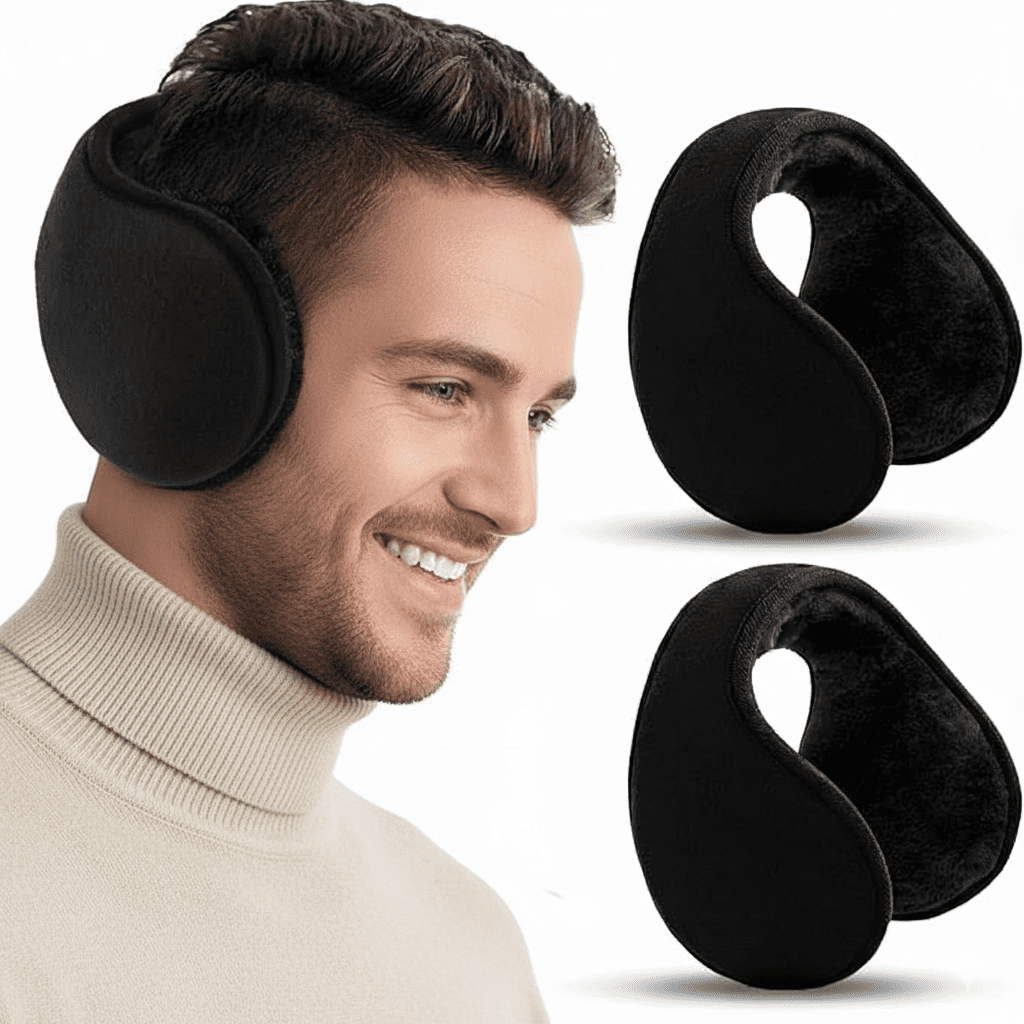 2Packs Winter Ear Muffs Men, Earmuffs Fleece Warm Ear Warmer Ear Muffs ...