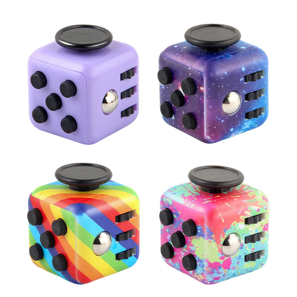 Ngardk Fidget Cube Busy Sensory Stress Relief Gifts for Adults 4pcs ...