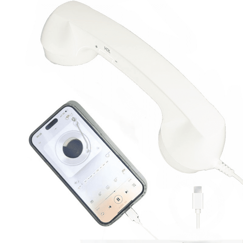 Ngardk Retro Phone Handset Type-C, Wired Receiver with Mic and Speaker ...