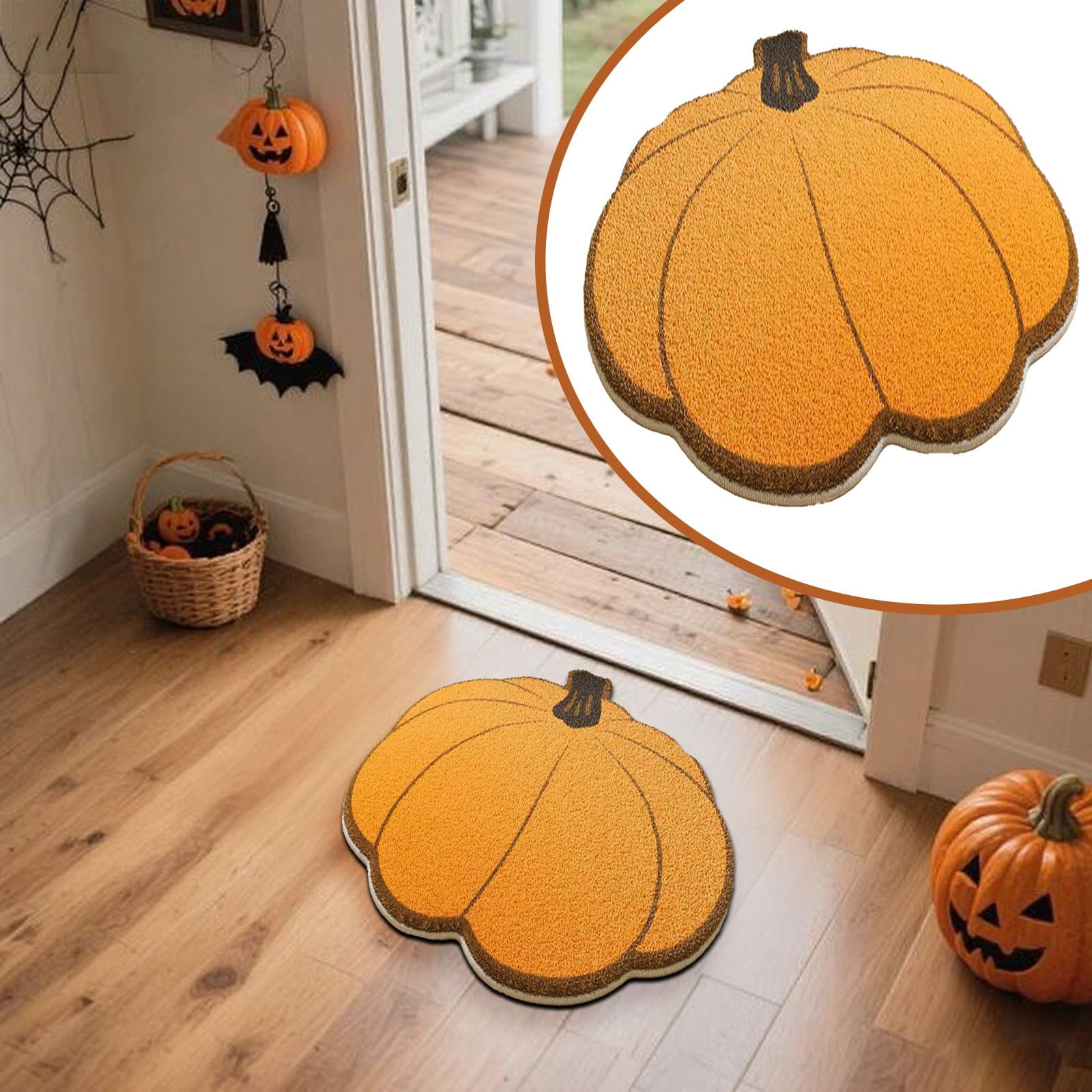 Ngheia Up To 65% Off Halloween Pumpkin Mat A, Halloween Plush Rug for ...