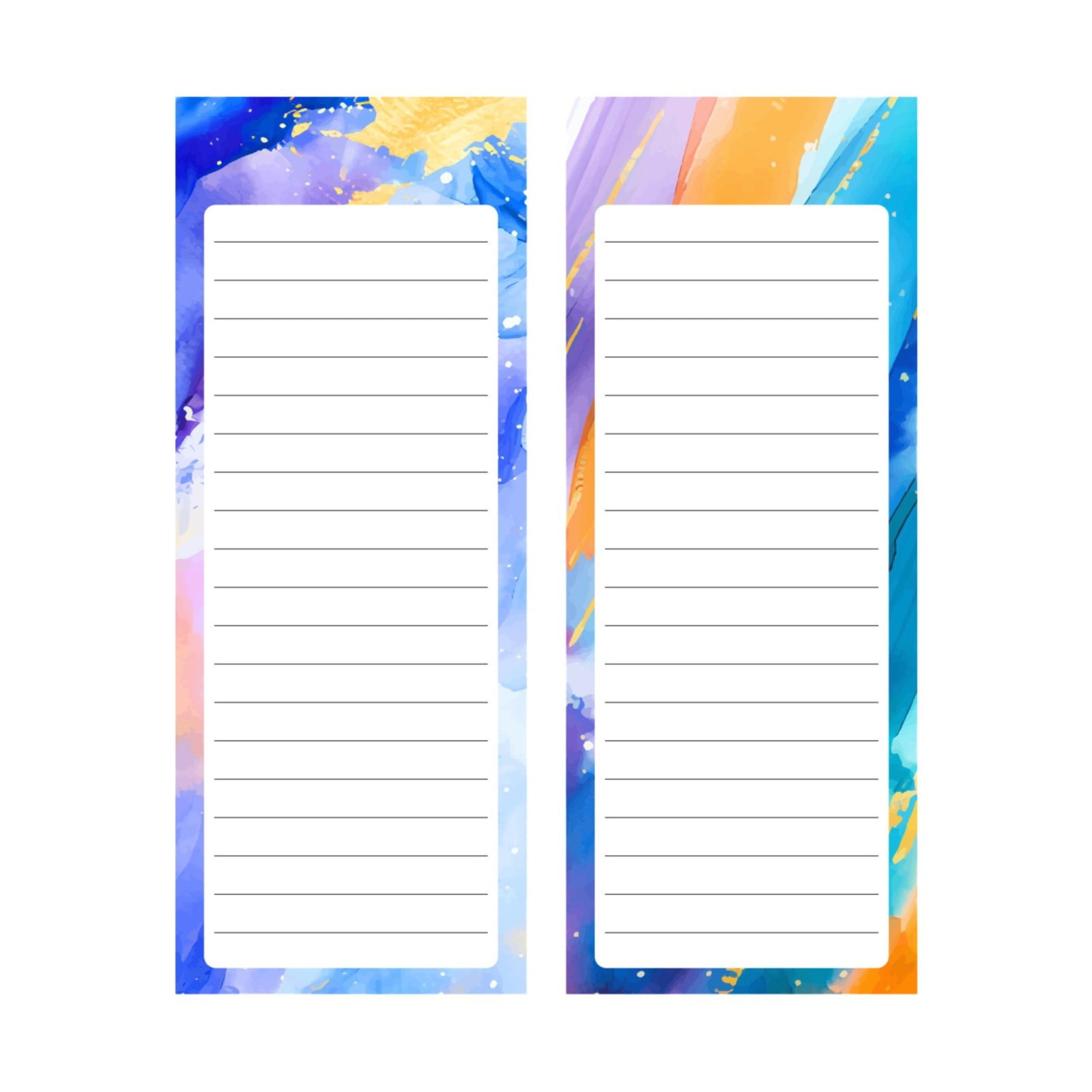 Ngheia Tearable Adhesive Long Notepad Daily Horizontal Line Simple ...