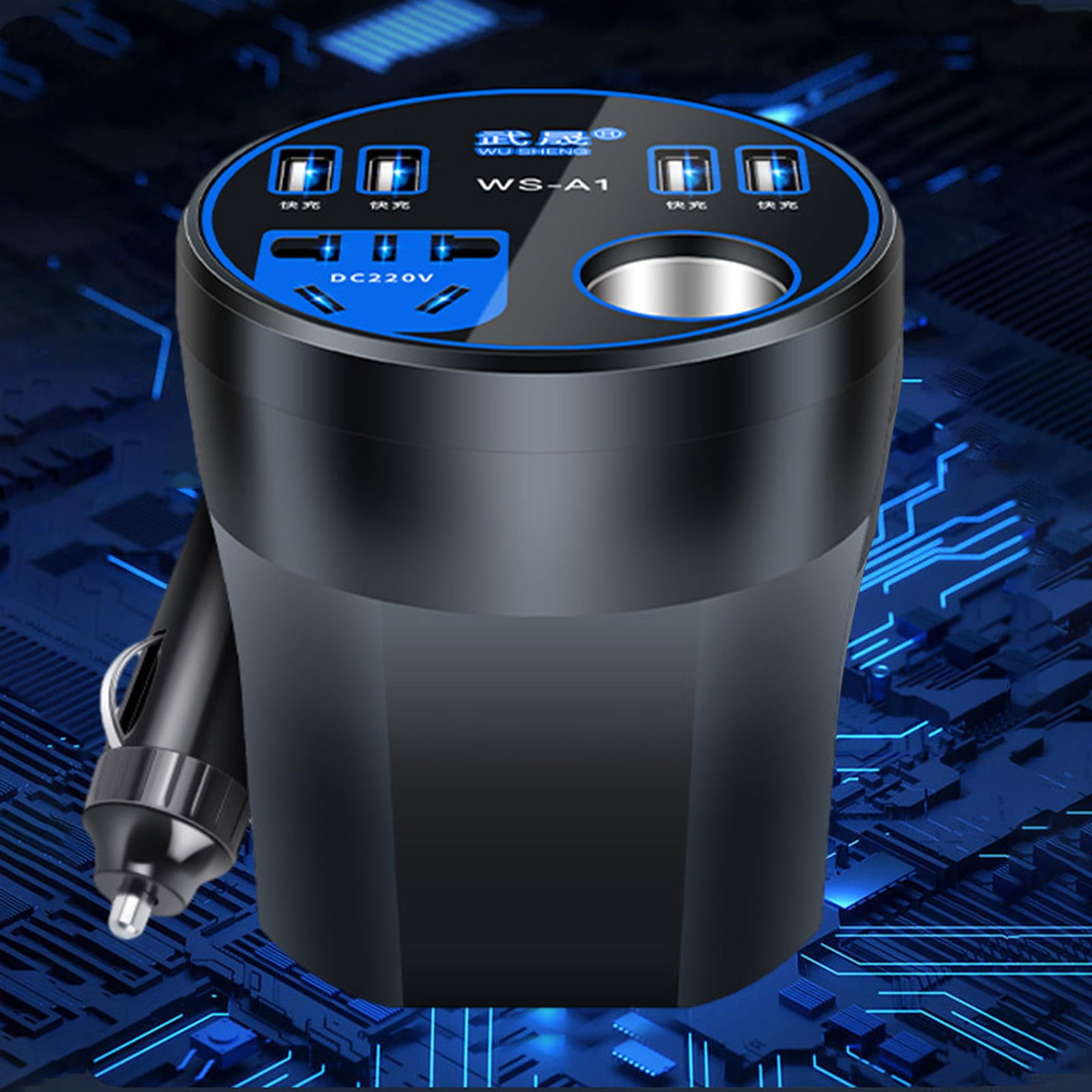 Nhthy 150W Car Power Inverter with Type-C Fast Charger, 220V Converter ...