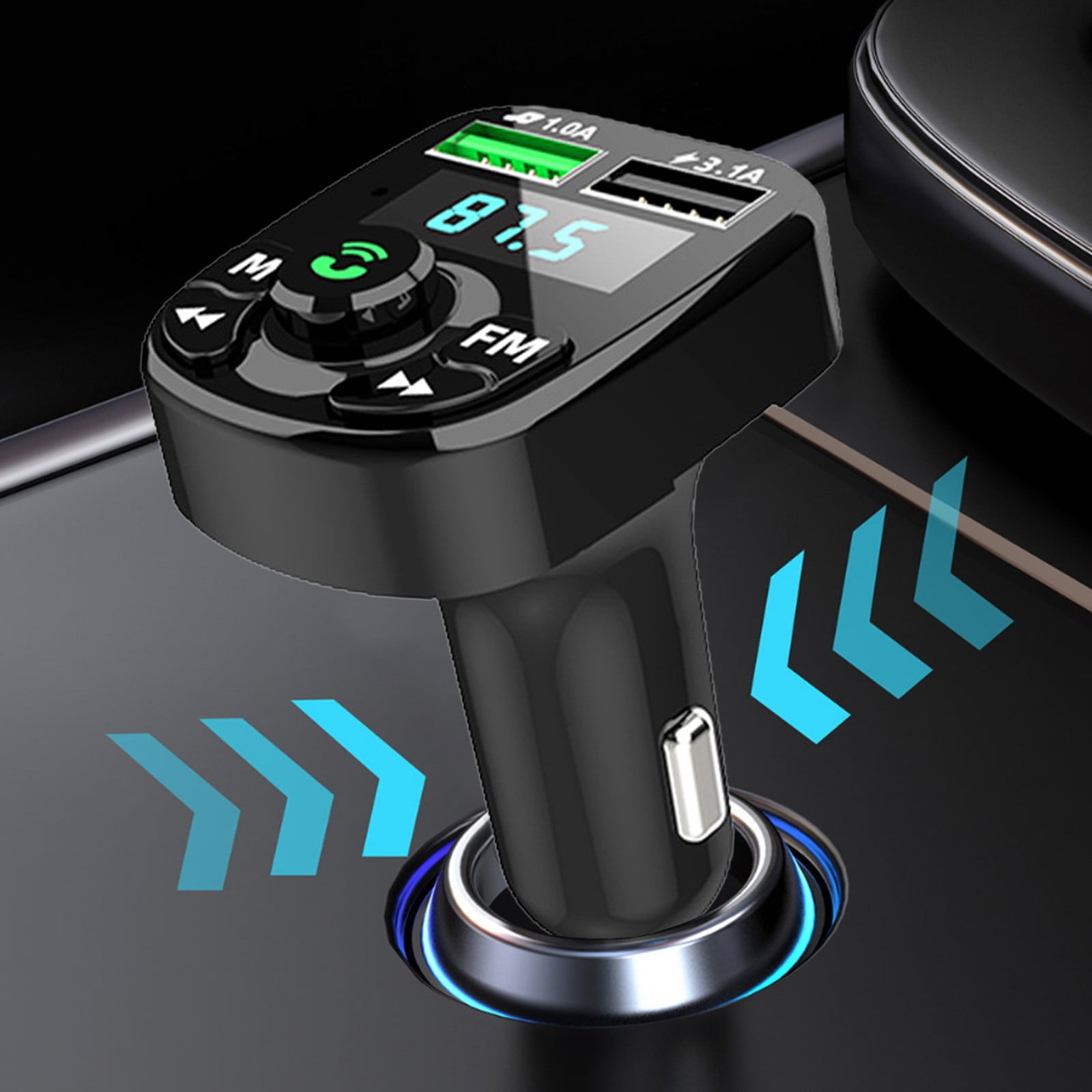 Nhthy Car MP3 Bluetooth Receiver with Dual USB Fast Charging, Bluetooth ...