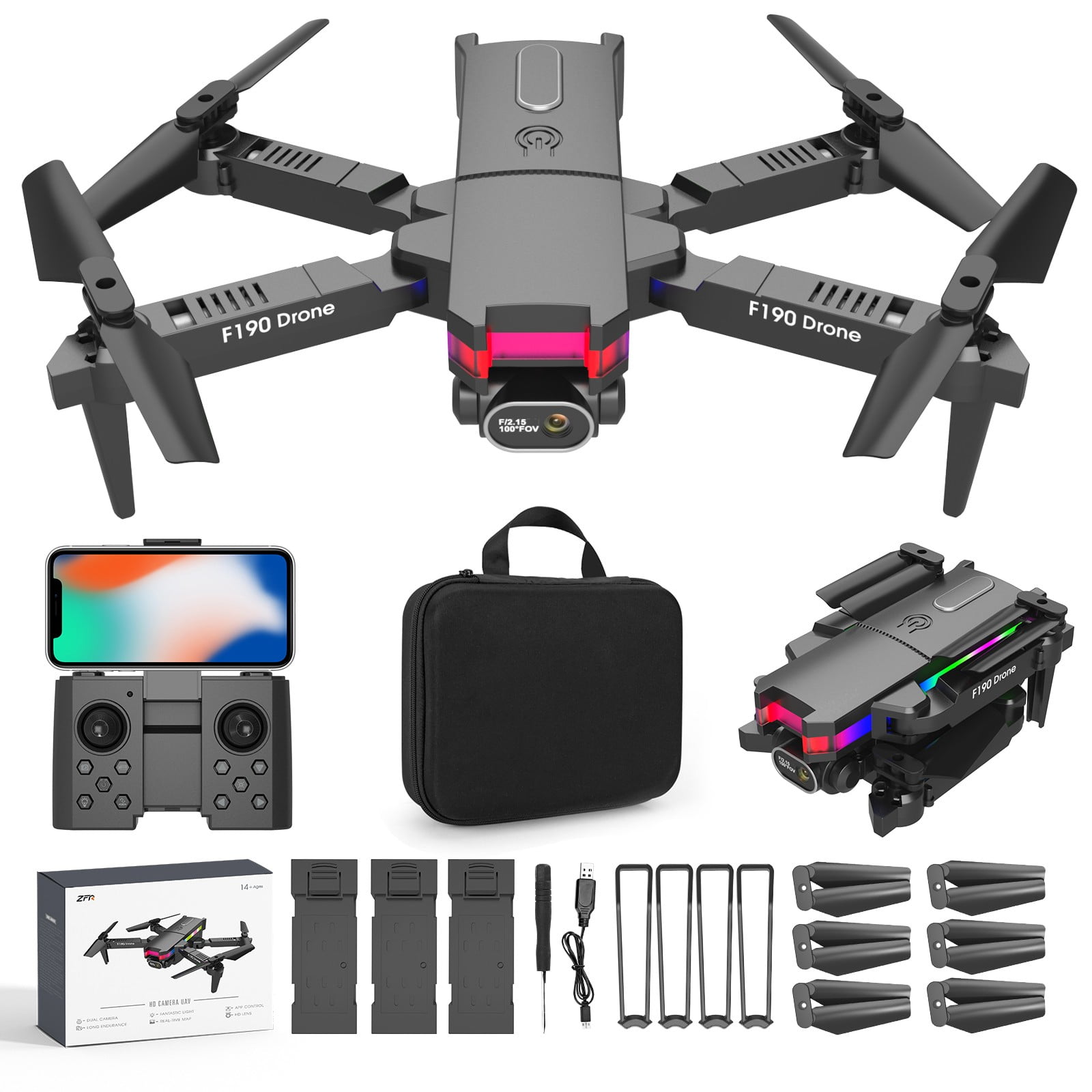 Nhthy Drone with Dual 4K HD FPV Camera: Altitude Hold, Headless Mode, Speed Adjustment - Ideal ...