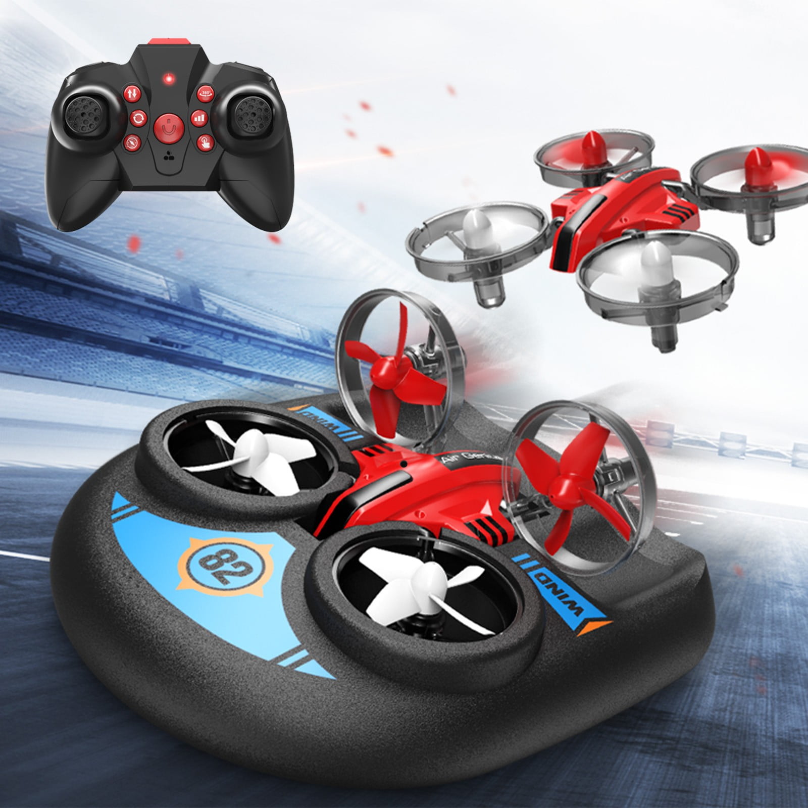 Nhthy Remote Control Plane 2-in-1 Unmanned Helicopter for Kids, Sea ...