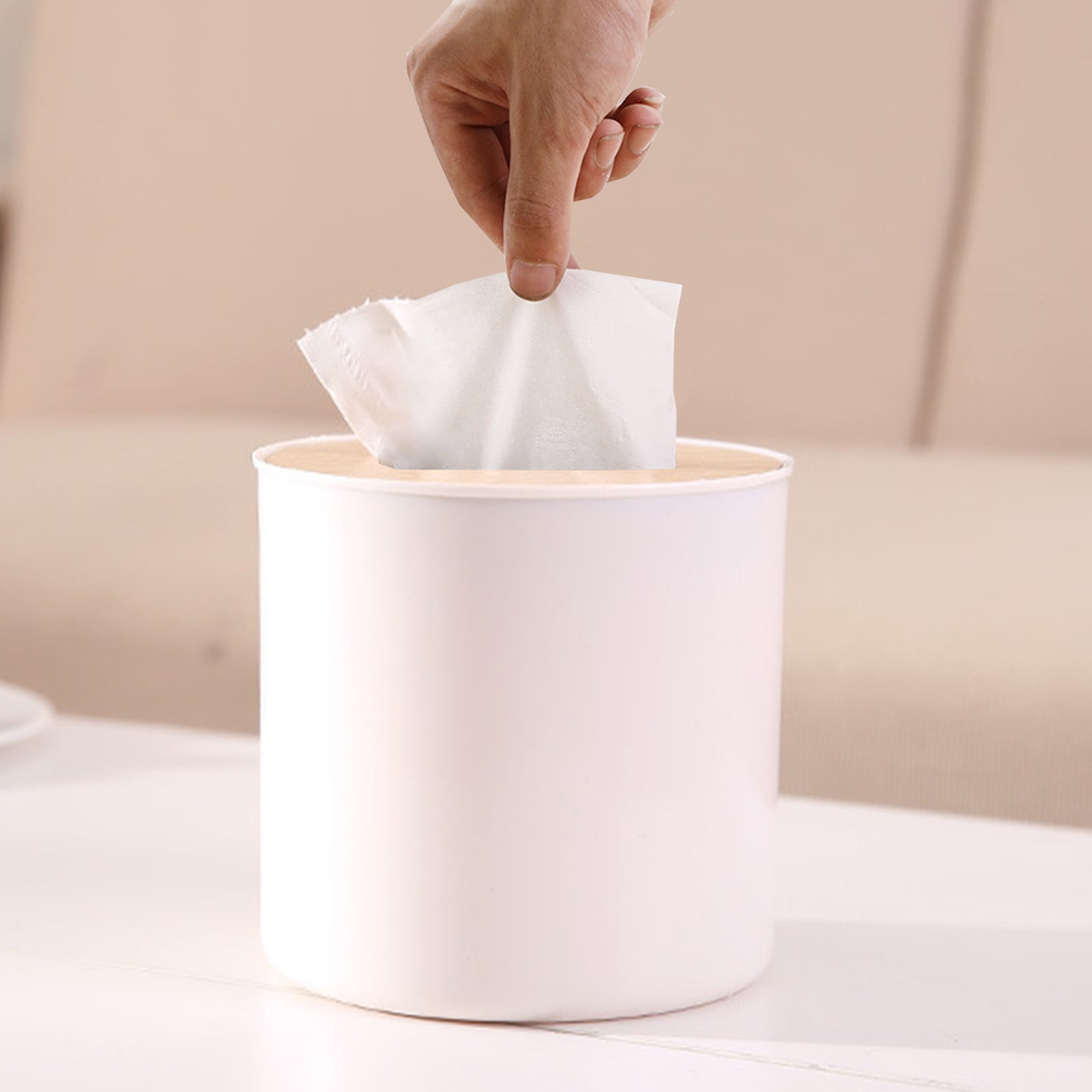 Nhthy Round Tissue Box Cover, Rectangular Tissue Box, Bathroom Vanity ...