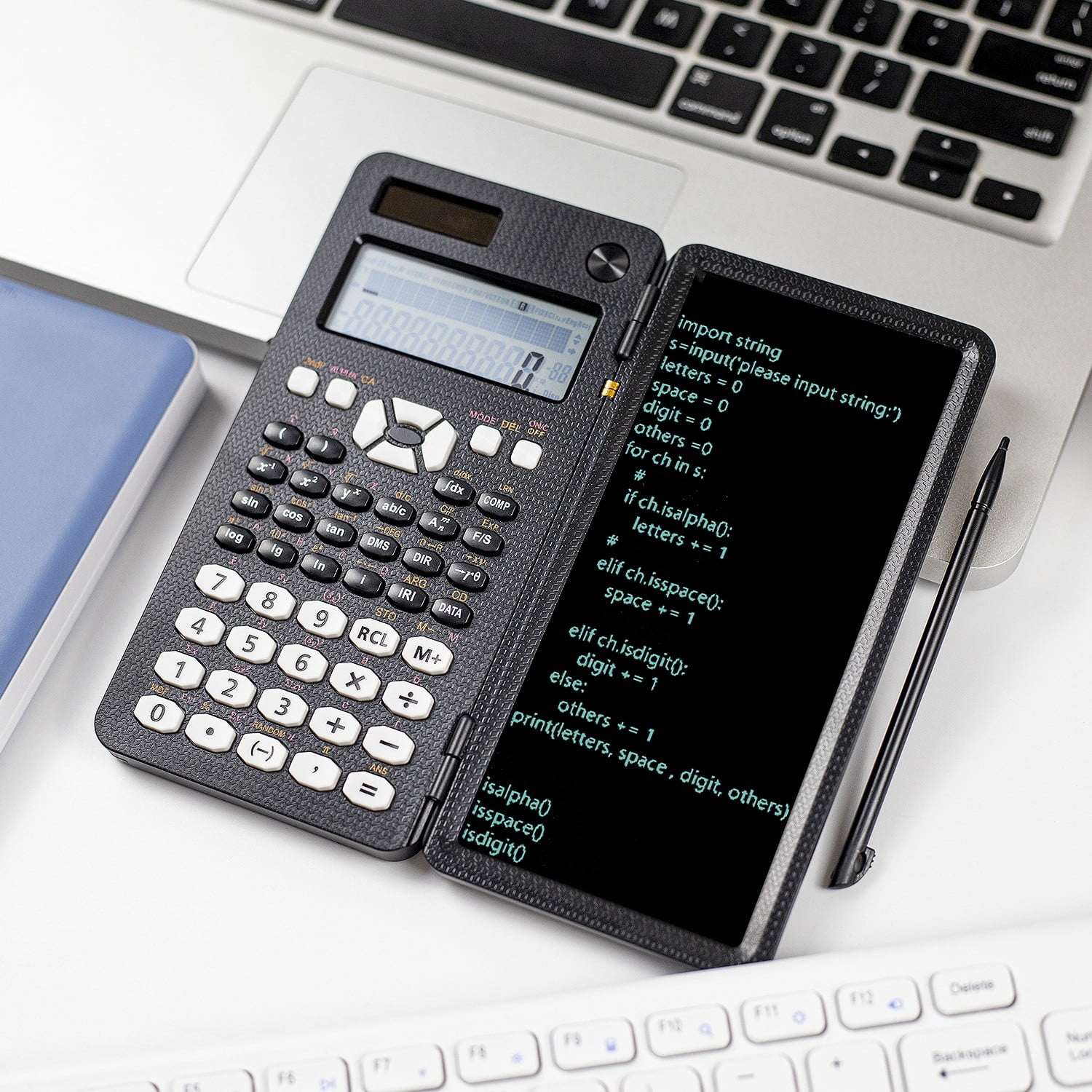 Nhthy Scientific Calculator with Erasable LCD Notepad, Solar Power, 349 ...