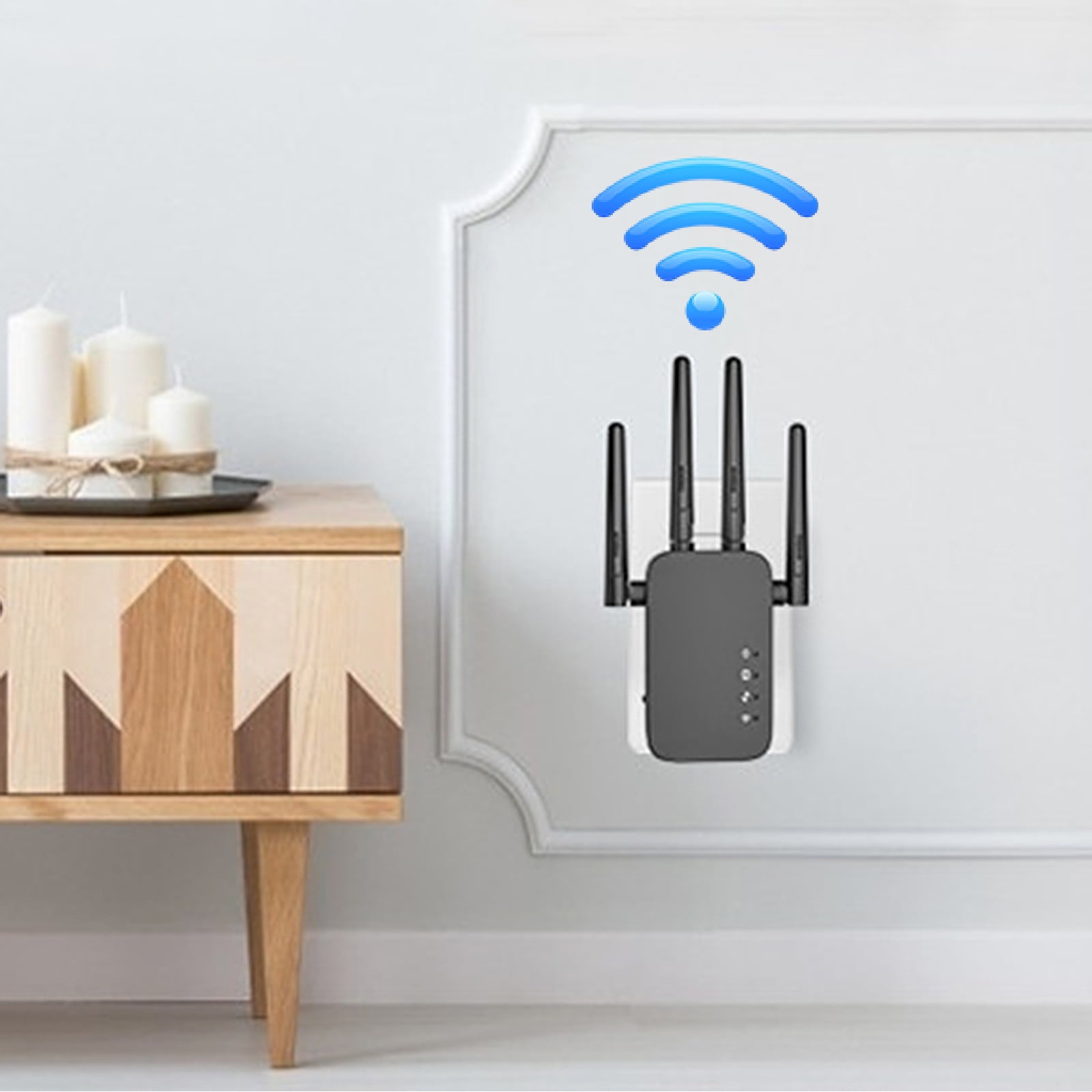 Nhthy WiFi Extender Signal Booster for Home, Up to 160 Meters Coverage ...