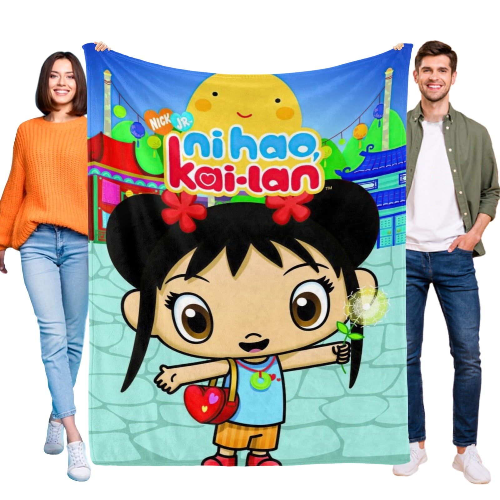 Ni Hao, Kai Lan Throw Blanket Gifts for Fans Lover Girls Boys Women Present Hoodie Him Bed 30 ...