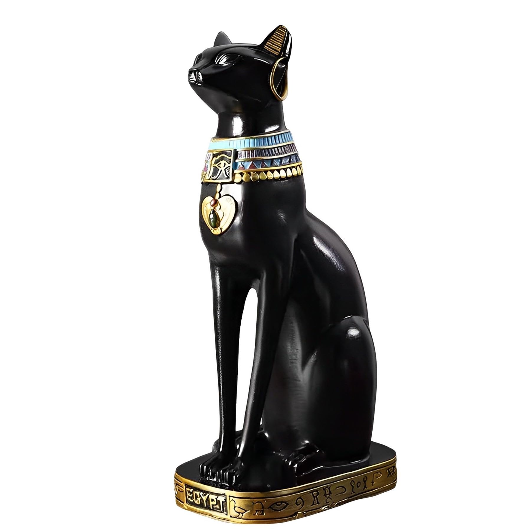 Ni-JASW 12 inch Tall Black Egyptian Cat Goddess Bastet Statue, Ancient ...