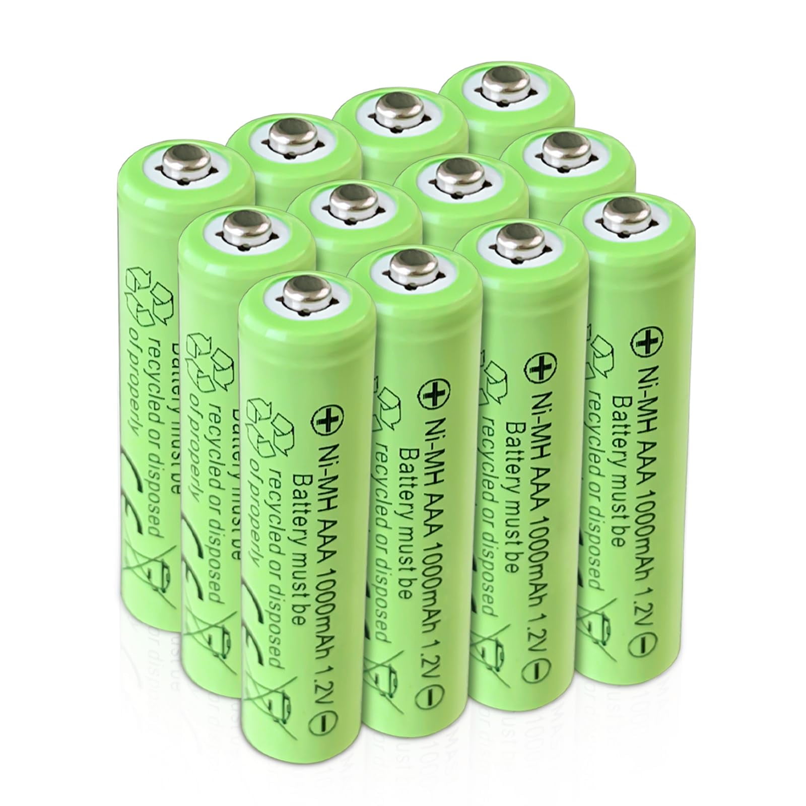 Ni-MH AAA Rechargeable Batteries 1.2V 1000mAh Large Capacity, Suitable ...