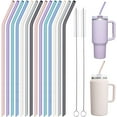 NiHome 14PCS Silicone Straws for Stanley 40oz 30oz Tumbler, 14" Extra ...