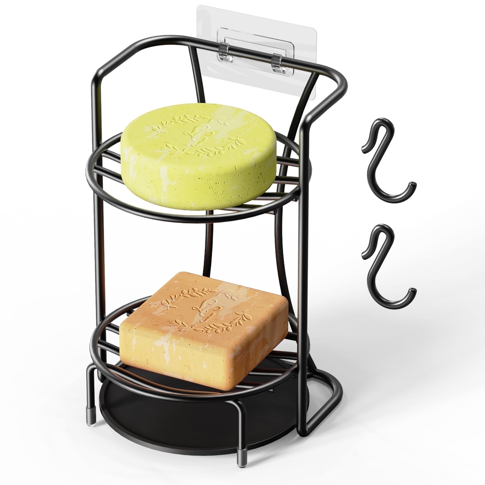 NiHome 2-Tier Soap Holder, Efficient Drainage, Rust-Free Finish, Shower ...
