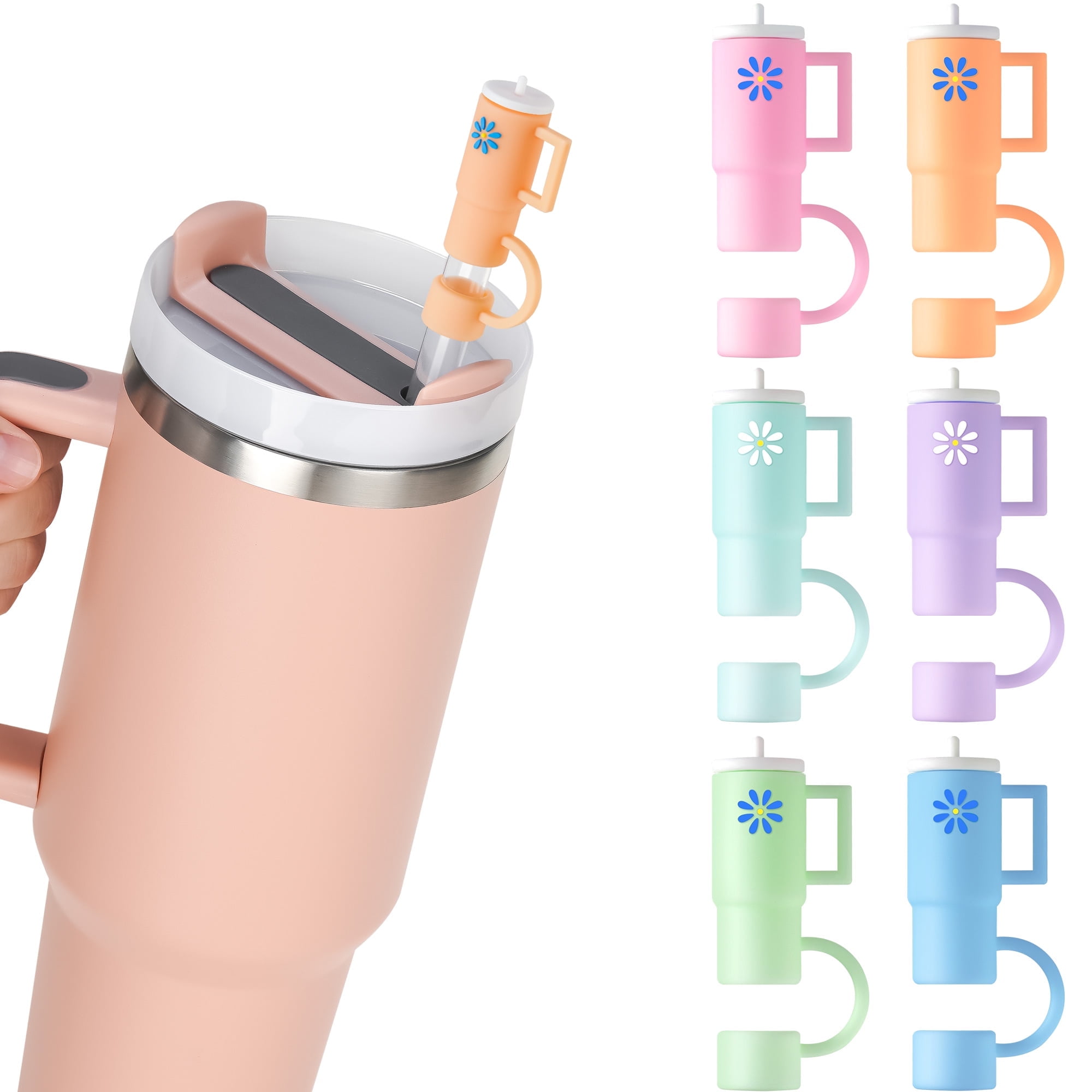 NiHome 6Pcs Silicone Straw Tip Covers, BPA-Free, Reusable, Heat ...