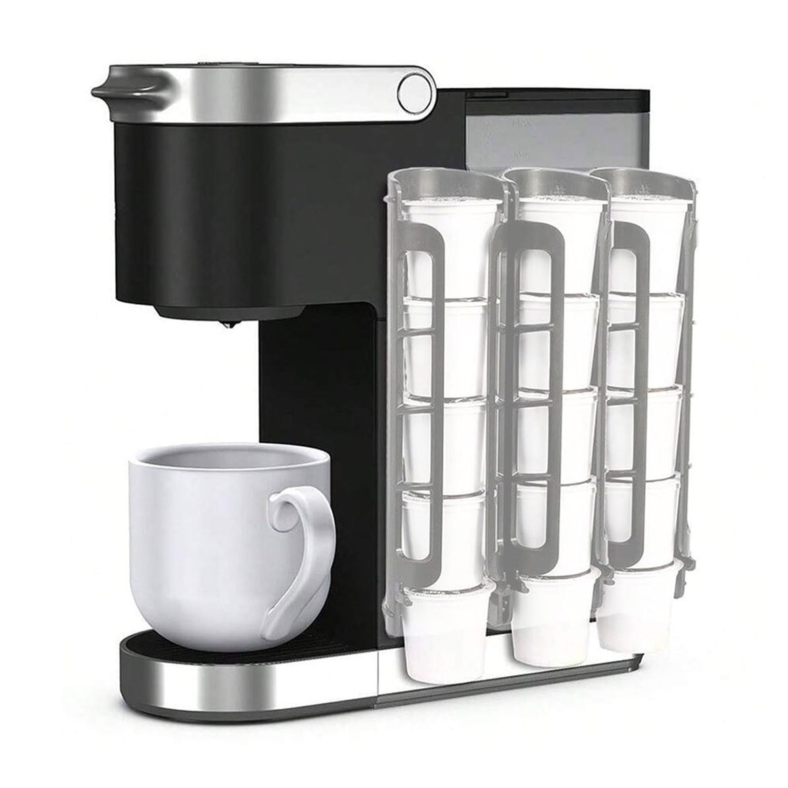 NiHome Acrylic Coffee Pod Holder for Keurig, Side Mount Coffee Pod ...
