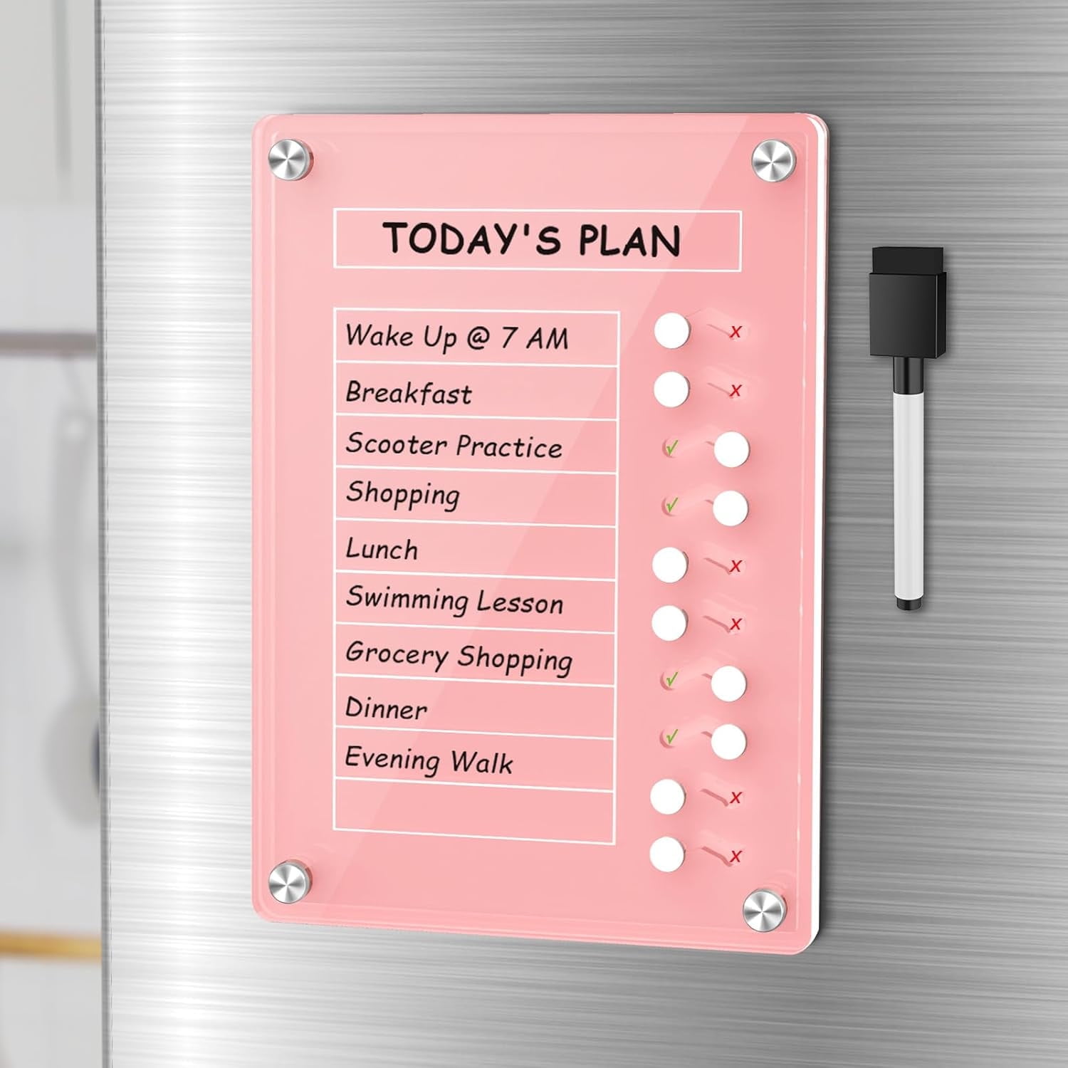 NiHome Acrylic To Do List Planning Board with Sliders & Desktop Stand ...