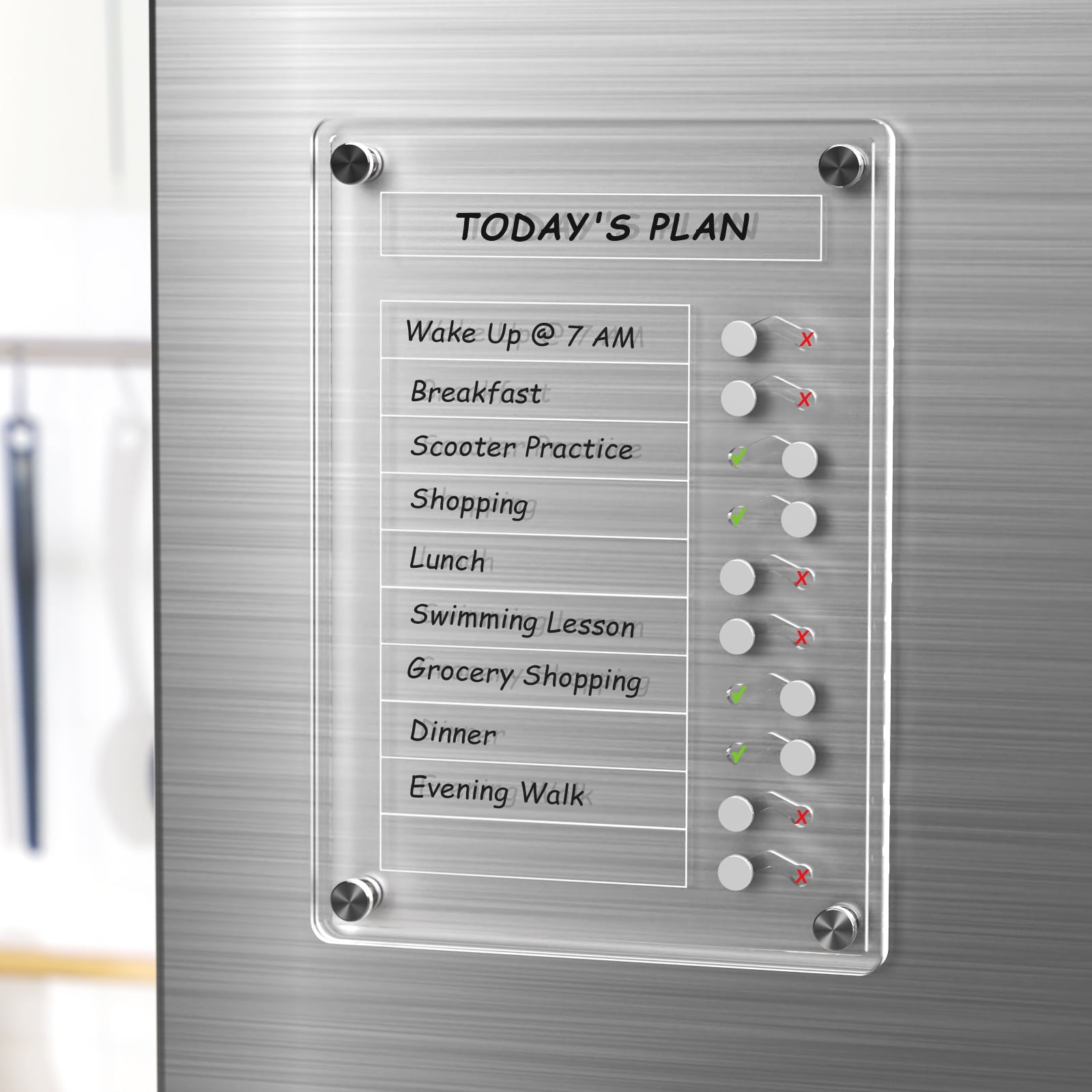 NiHome Acrylic Magnetic to Do List Planning Board with Sliders ...