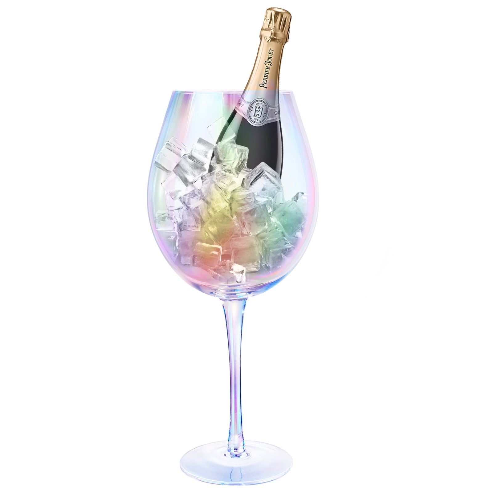 NiHome 112oz Iridescent Giant Wine Glass, Large Capacity Unique ...