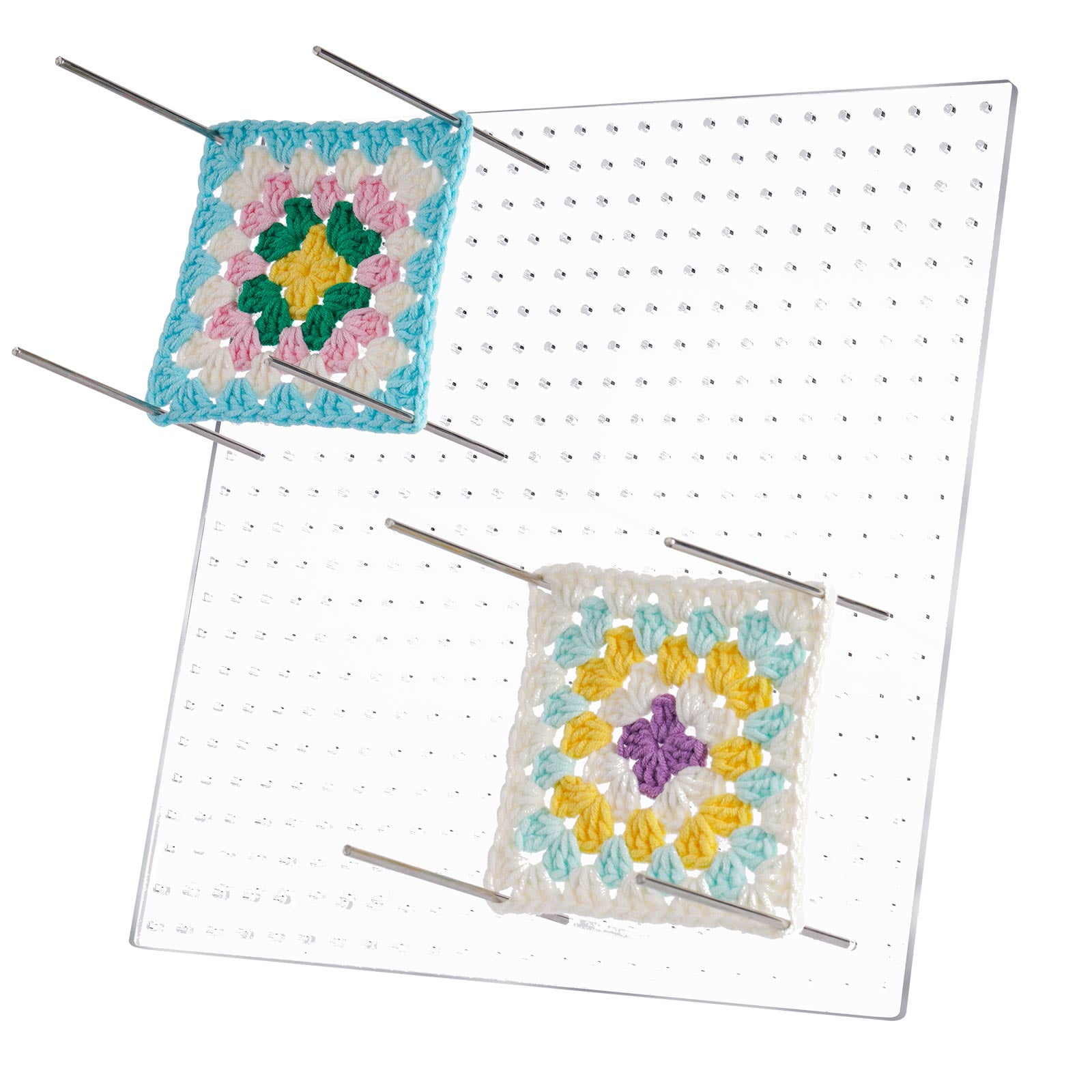 NiHome Clear Acrylic Crochet Blocking Board Kit for Crochet, Weaving ...