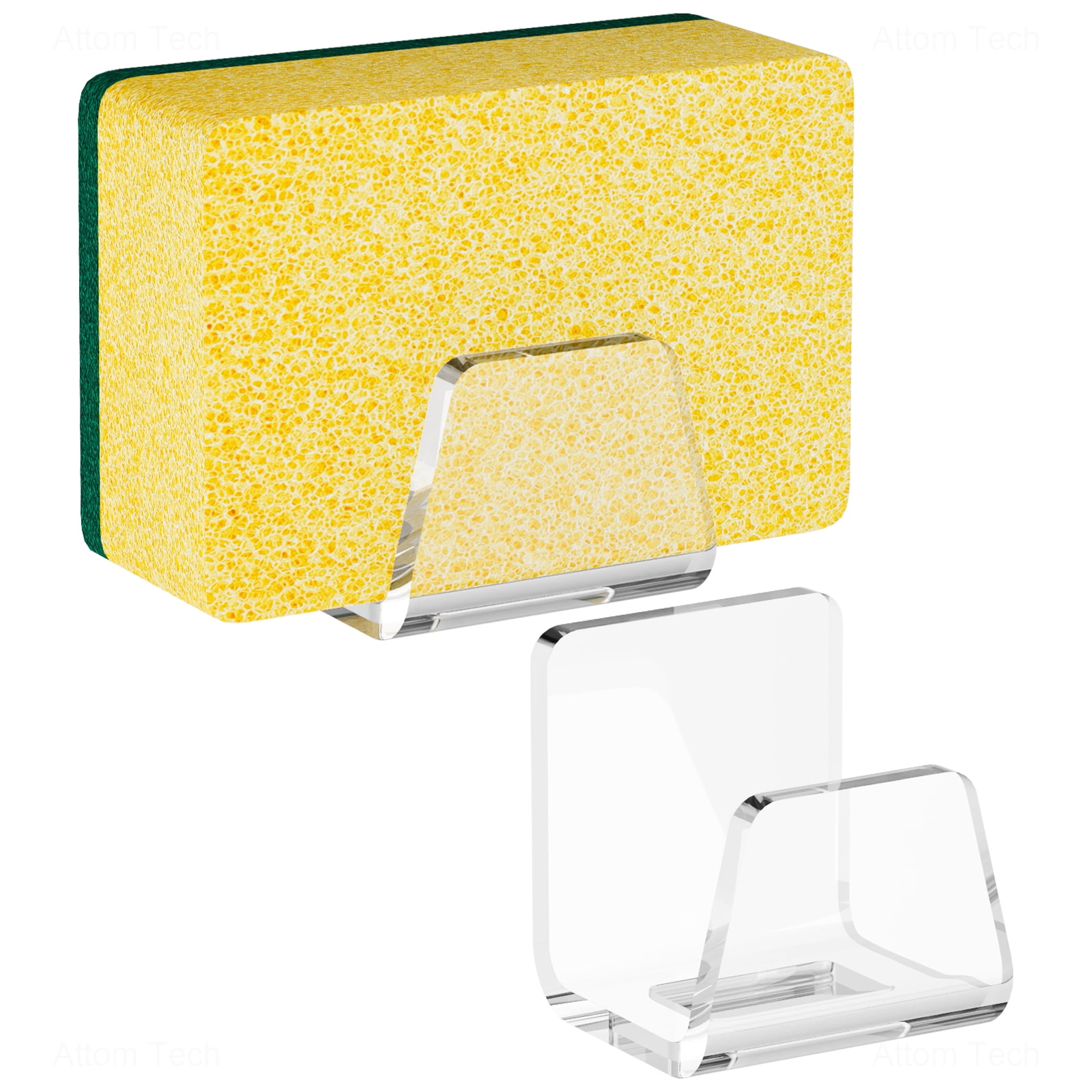 NiHome Clear Acrylic Kitchen Sink Sponge Holders 2PCS for Sponges ...
