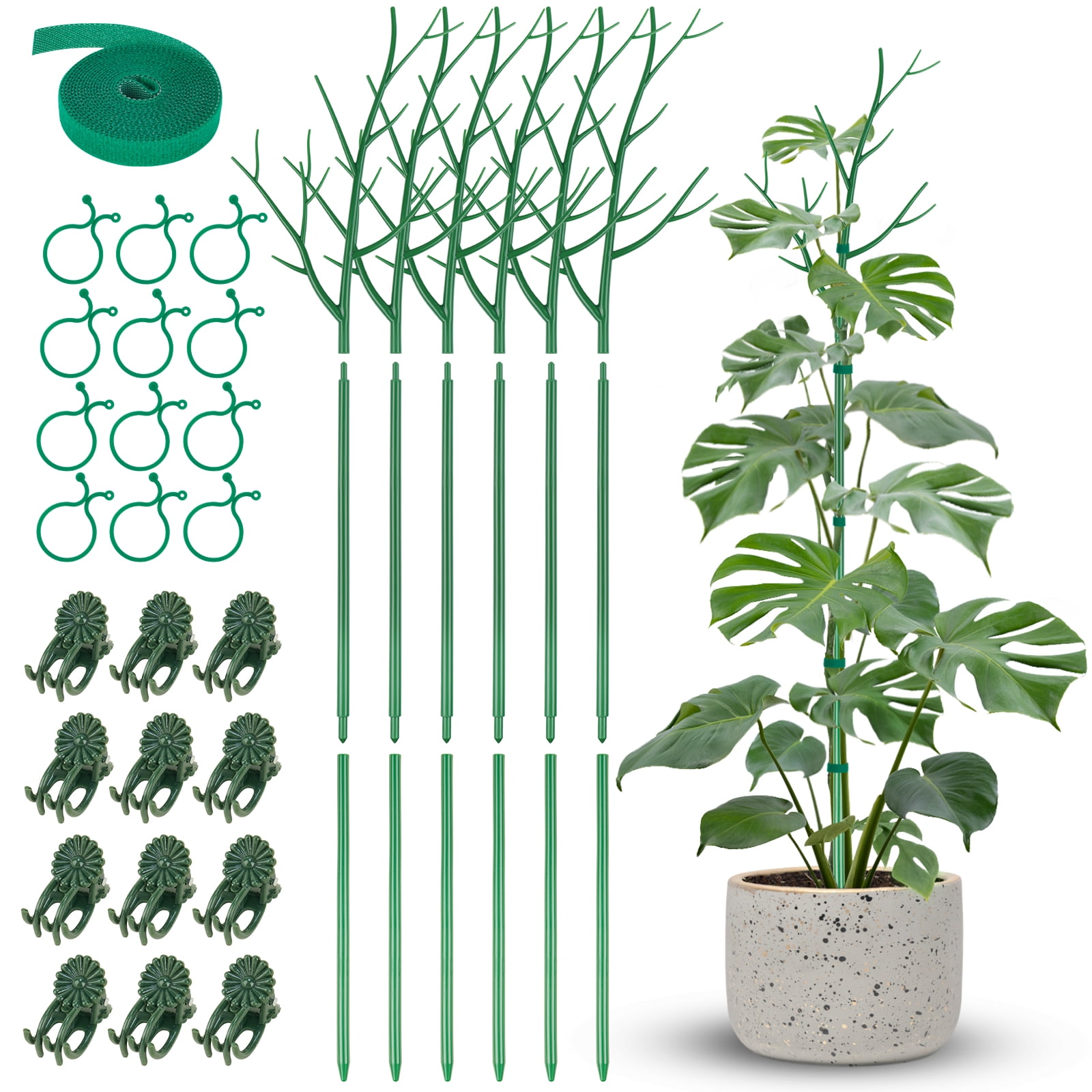 "NiHome 6-Pack Plant Support Stakes - UV Resistant 39.5"" for Climbing ...
