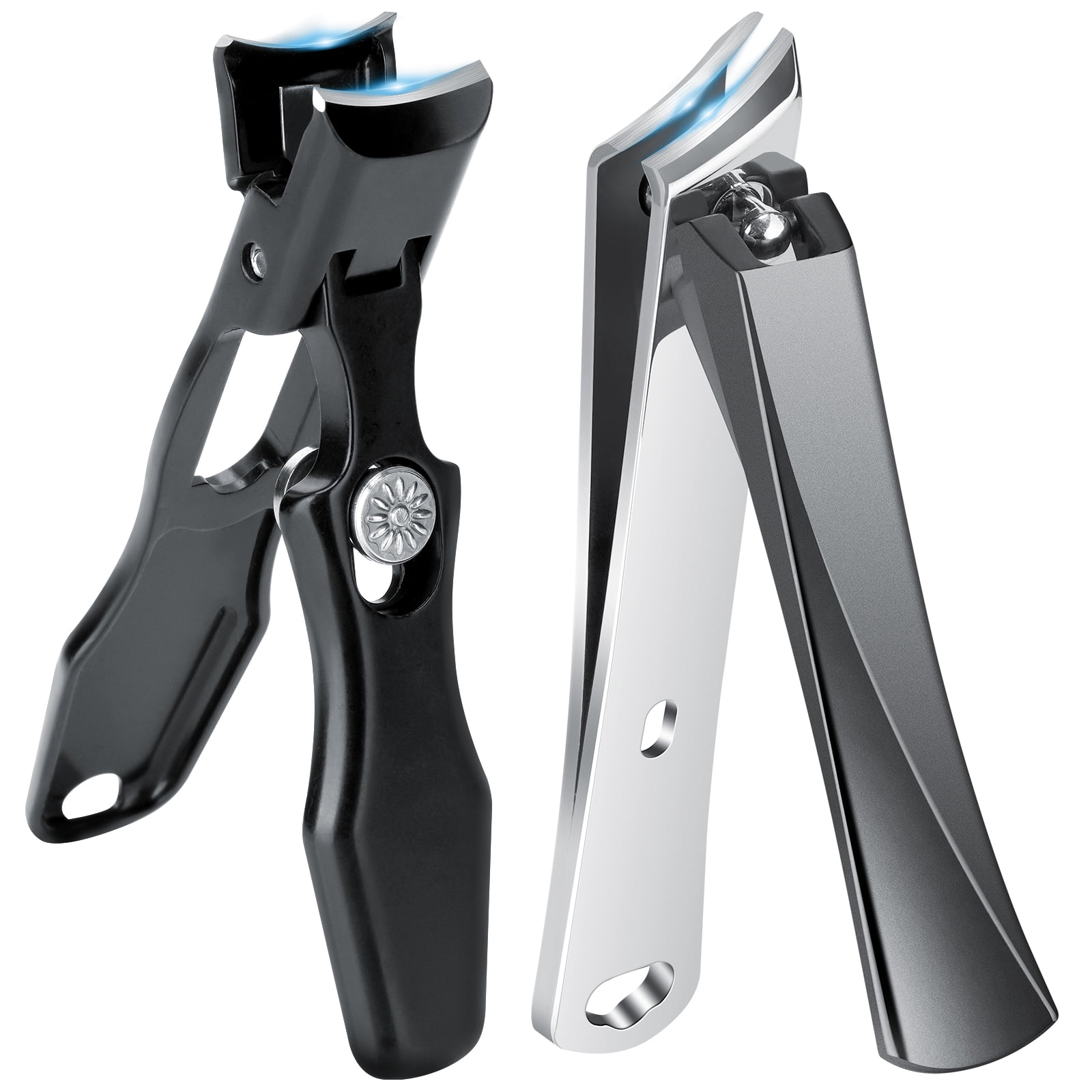 NiHome Heavy Duty Nail Clippers for Thick Hard Nails Set of 2, Wide ...