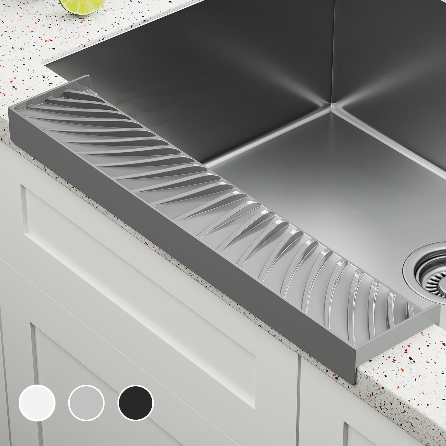 NiHome Multi-Use Silicone Kitchen Sink Edge Guard for Stone Countertop ...