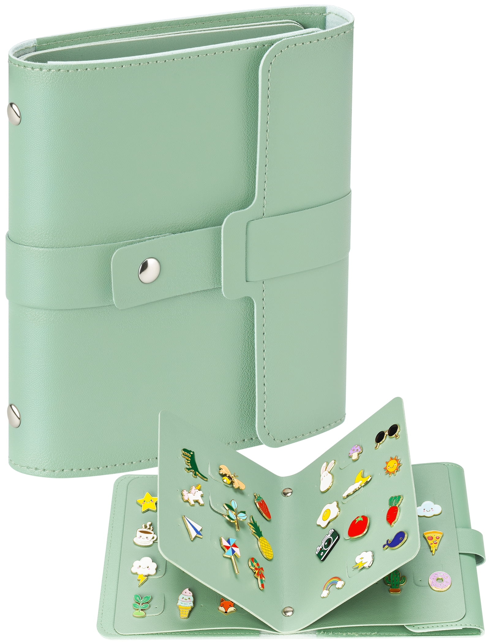 NiHome Durable Pin Trading Book & Carrying Case, 4 Page PU Pin Display ...