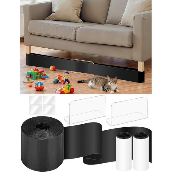 NiHome Under Sofa Blocker Kit with Acrylic Support Panels, Cuttable ...
