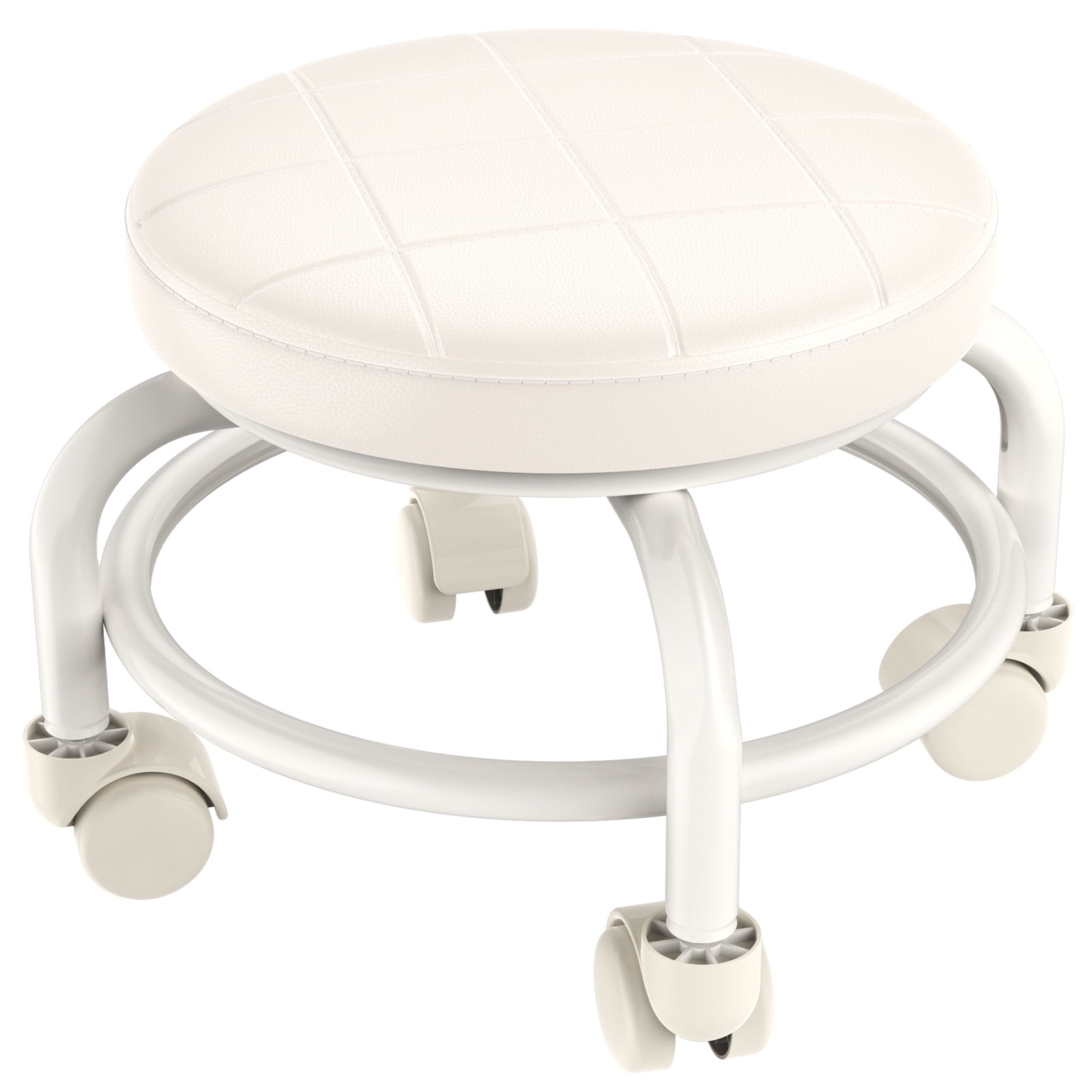 NiHome Universal Wheel Rolling Stool with Reinforced Swivel Wheels ...