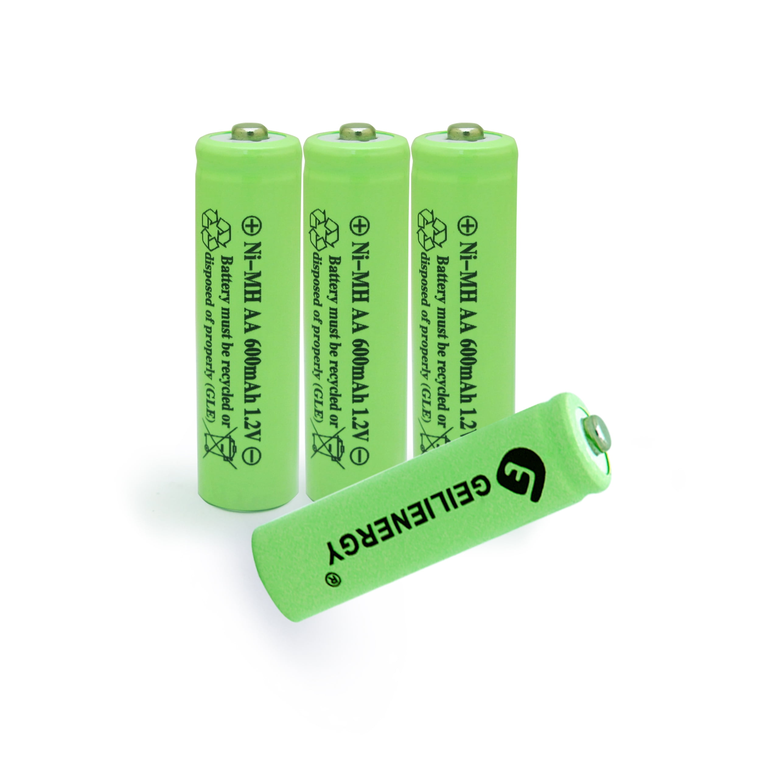 NiMH AA 600mAh 1.2V Rechargeable Batteries for Solar Lights, Garden ...