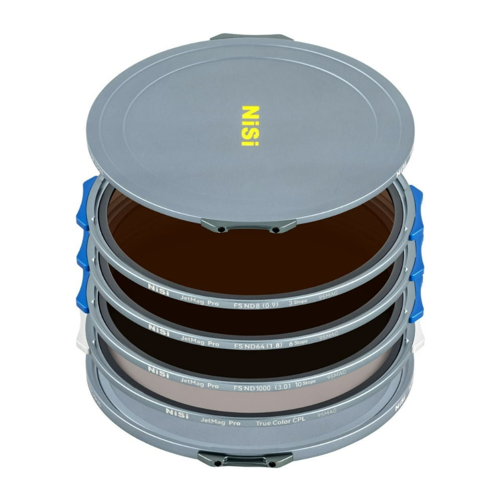 NiSi JetMag Pro Landscape 95MAG Magnetic ND Filter Kit with Adaptors Rings, Two Front Caps, and ...