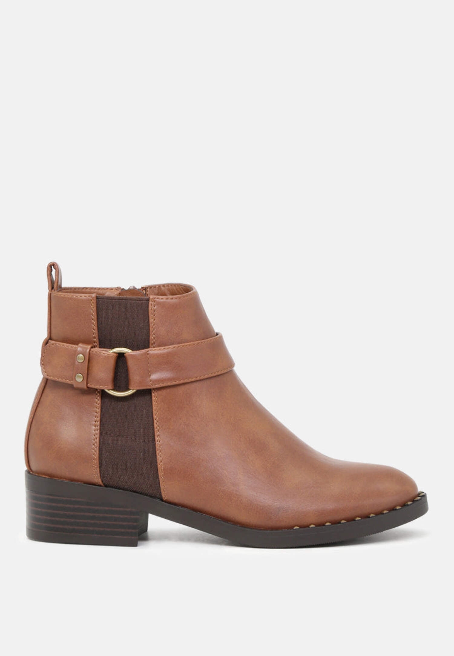 Nia Ankle Length Boots With Gold Rim - Walmart.com
