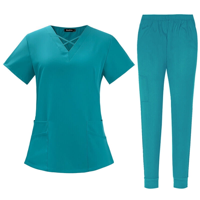 NiaaHinn Uniform Jogger Scrub Set Women Medical Nurse Hospital Student ...
