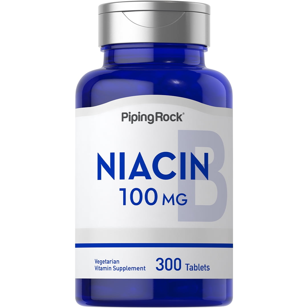 Niacin 100mg | 300 Tablets for Men and Women | by Piping Rock - Walmart.com