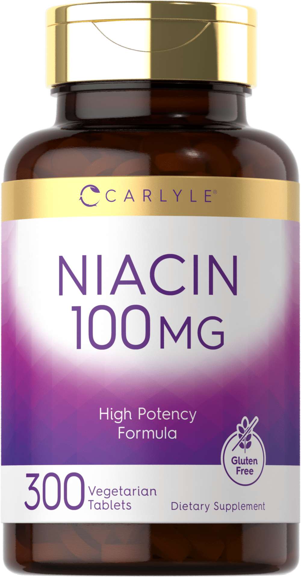 Niacin | 100mg | 300 Vegetarian Tablets | by Carlyle - Walmart.com