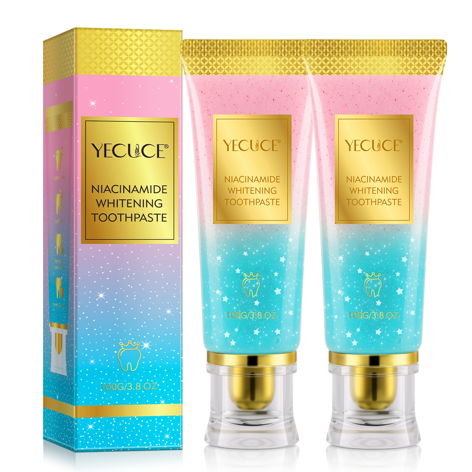 Niacinamide Whitening Toothpaste 2 Pack, Helps Remove Surface Stains ...