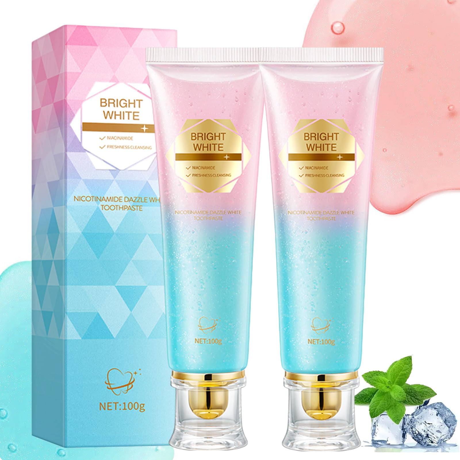 Niacinamide Whitening Toothpaste, Intensive AIF9 Triple Whitening Toothpaste, Fresh Breath ...