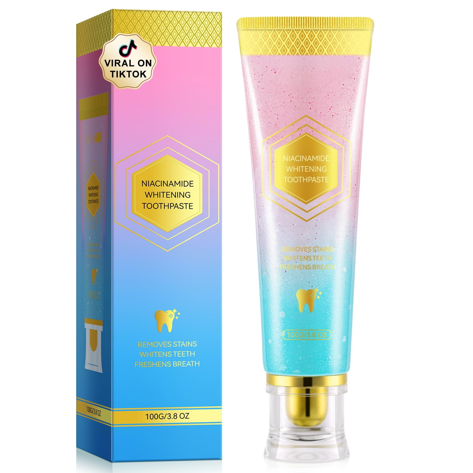 Niacinamide Whitening Toothpaste, Niacinamide SSF20 Intensive Toothpaste, Fresh Breath, Remove ...