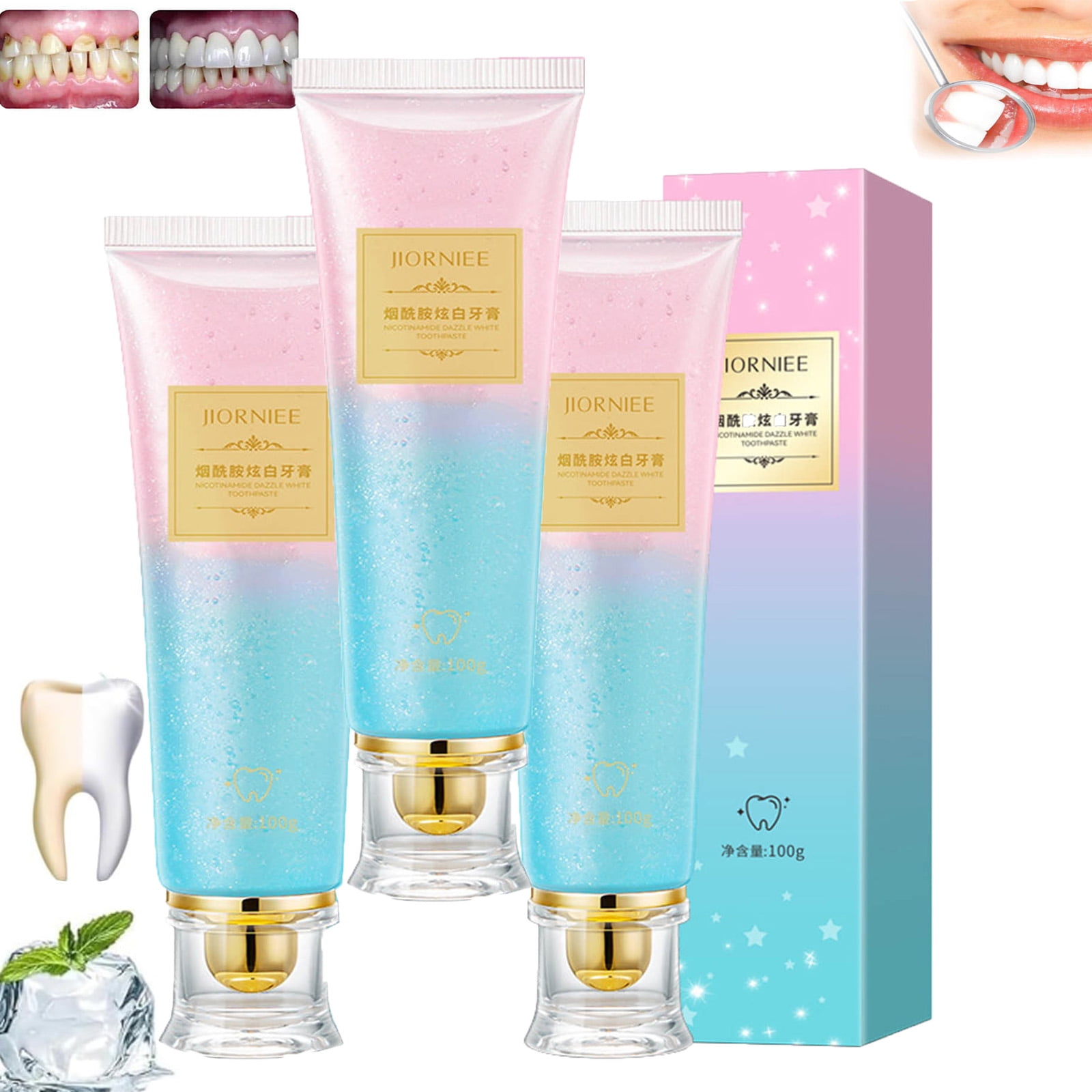 Niacinamide Whitening Toothpaste, Whitening Toothpaste Cleaning Fresh ...
