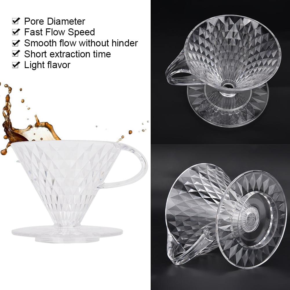 Niady Transparent Reusable Coffee Filter Crystal Shape Portable Coffee ...