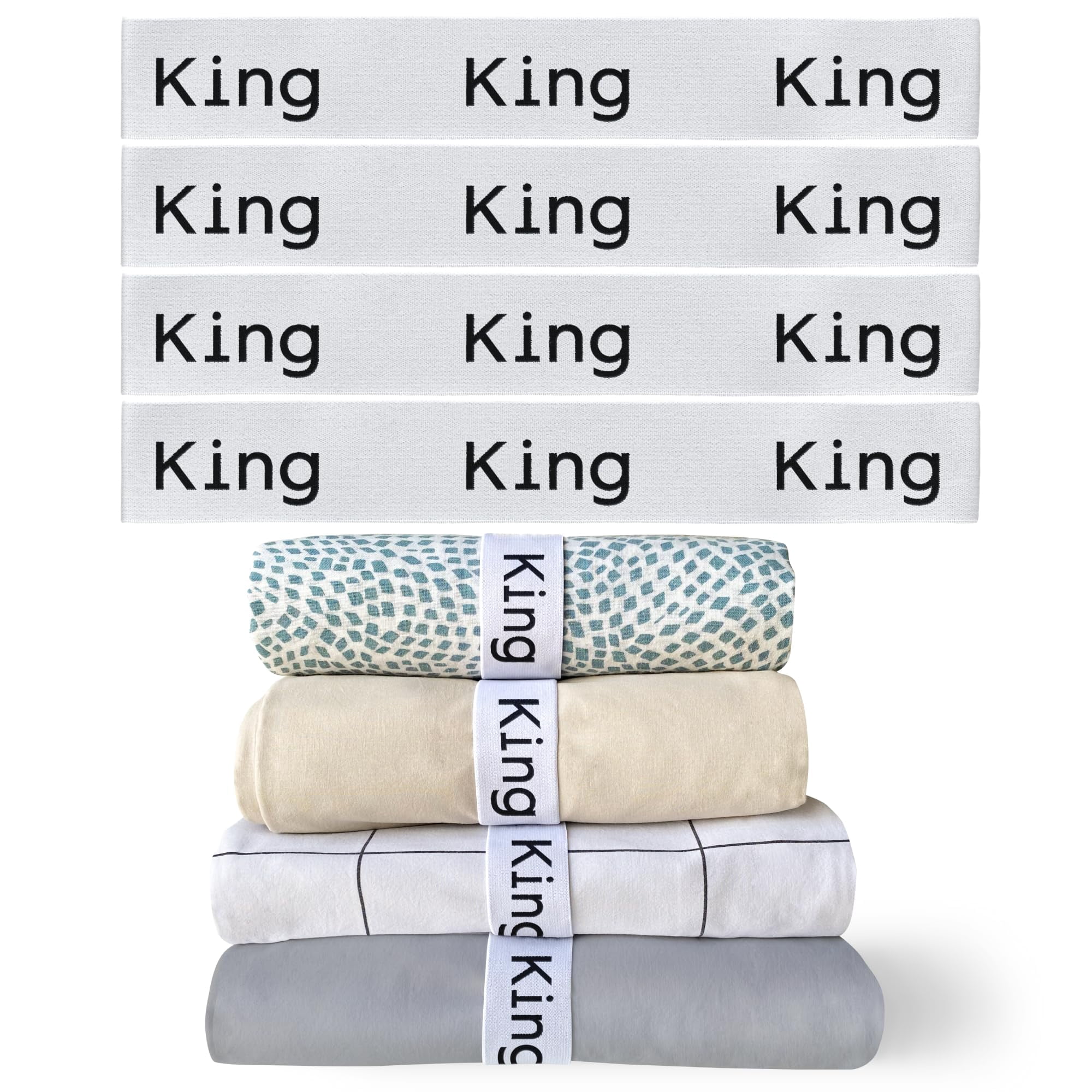 Niagara 4 Pack Bed Sheet Organizer and Storage Label Bands - Fully ...