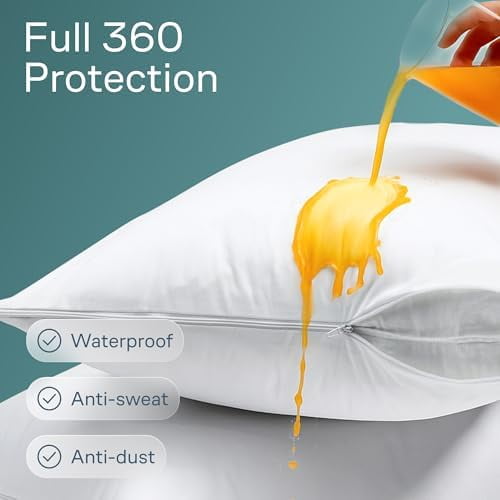 Niagara 4 Pack Waterproof Pillow Protectors Standard 20x26 Inches ...