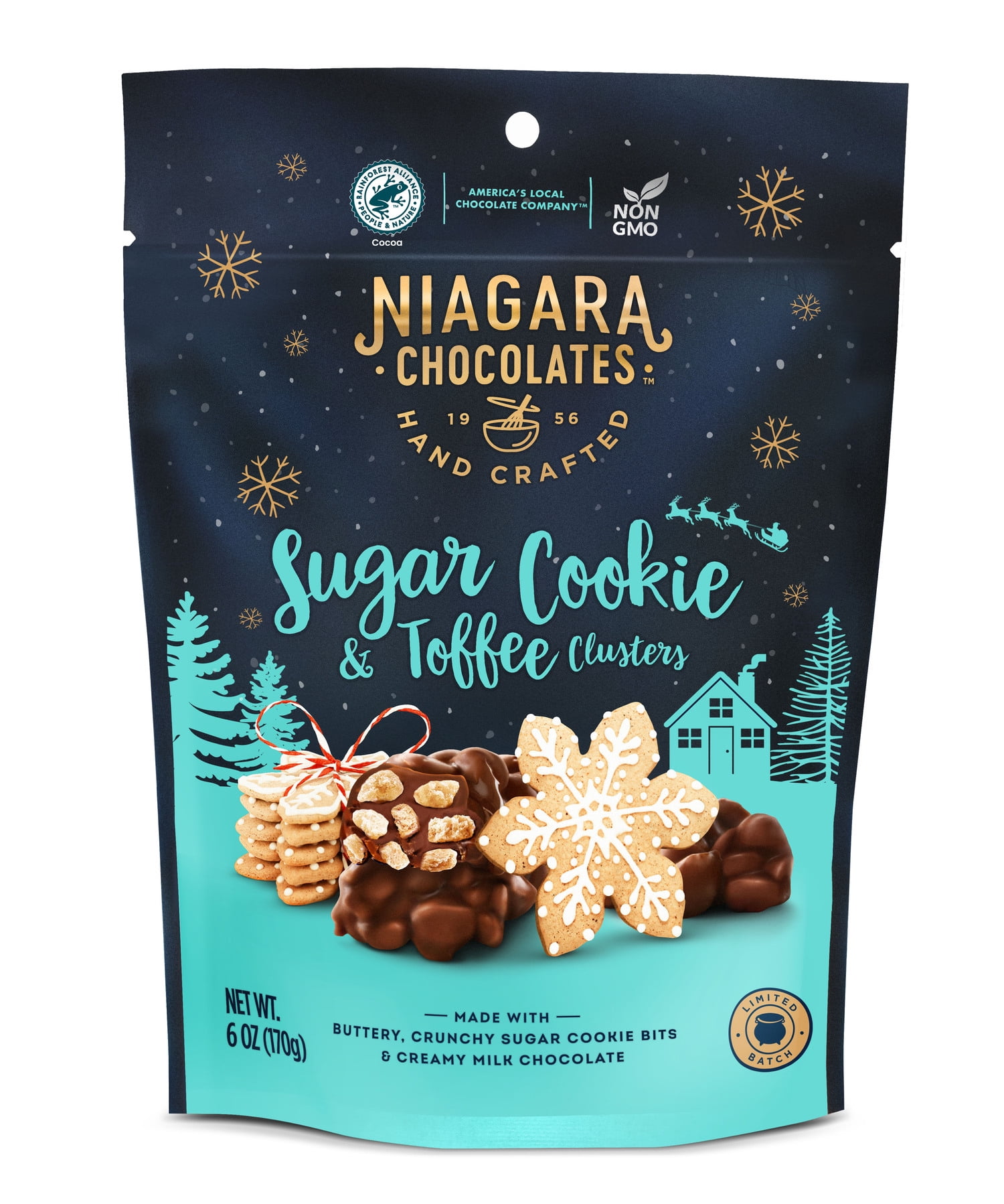 Niagara Chocolates Premium Non-GMO Milk Chocolate Sugar Cookie & Toffee ...